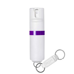 POM Pepper Spray Flip Top Keychain - Maximum Strength OC Spray Self Defenes - 25 Bursts, 10ft Range - Accurate Stream Pattern