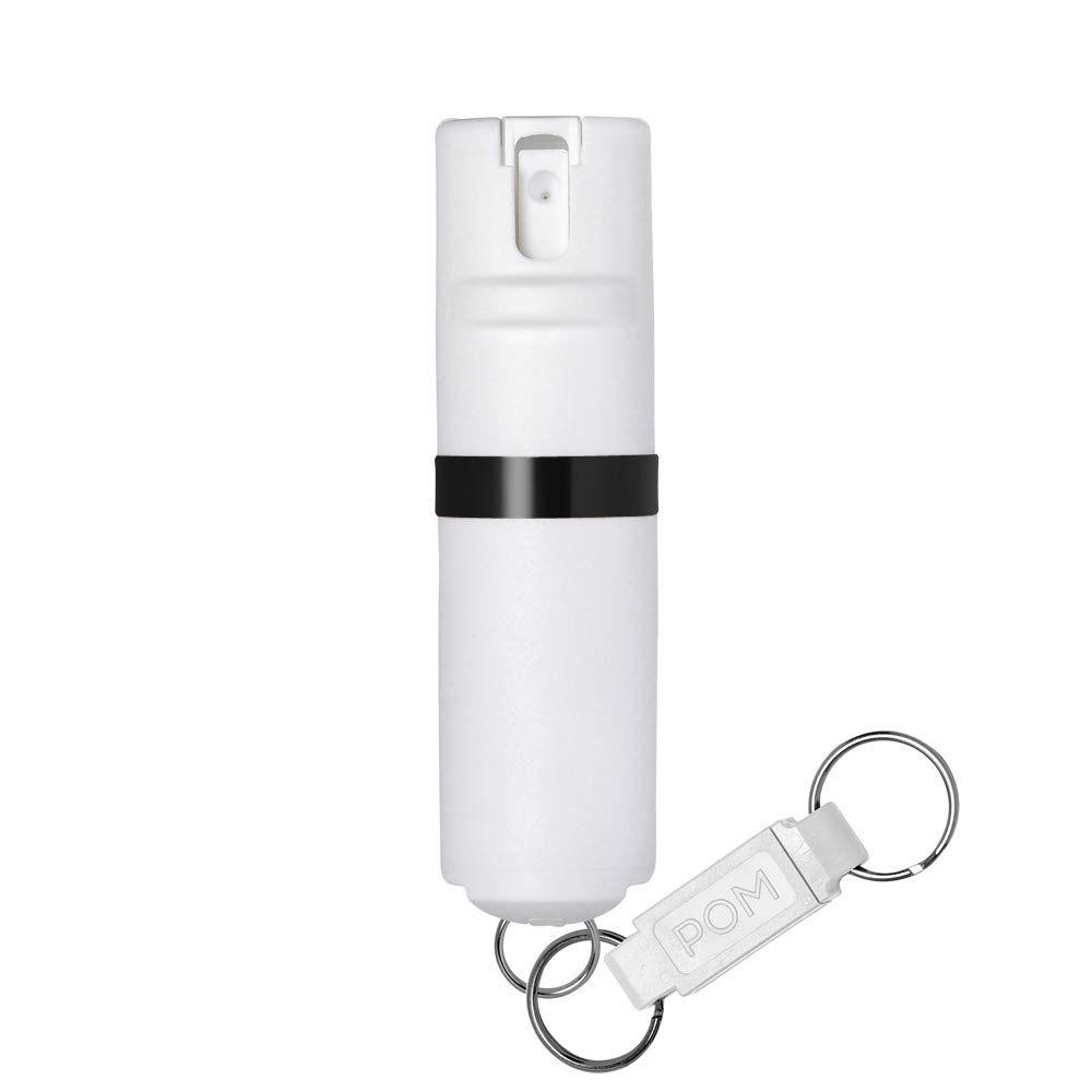 POM Pepper Spray Flip Top Keychain - Maximum Strength OC Spray Self Defenes - 25 Bursts, 10ft Range - Accurate Stream Pattern