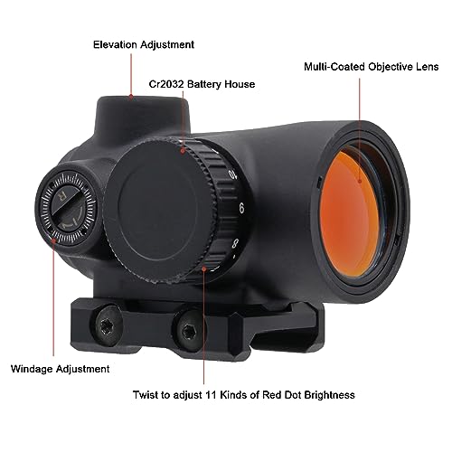 SHOTAC Red Dot Sight ST001, Submersible to 7 feet (2 Meters) IPX8 Waterproof & Shockproof Over 12,000 Rounds of .223