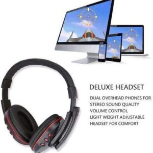 Raxinbang Headset Headphones Microphone Computer Game Headphones in-line Headphones for PS4 Bilateral Headphones Adjustable Anti-Noise Microphone