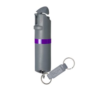 POM Pepper Spray Flip Top Keychain - Maximum Strength OC Spray Self Defenes - 25 Bursts, 10ft Range - Accurate Stream Pattern