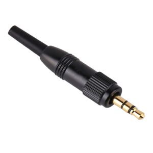 canfon 3.5mm (1/8 inch) trs male screw lock stereo diy connector audio adapter compatible with sennheiser sony saramoinc boya comica lavalier microphone(4mm)