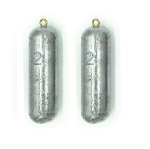 deep drop fishing lead weight sinker, 2lb-5lb available, fits in rodholder, made in the usa (2-2lb)