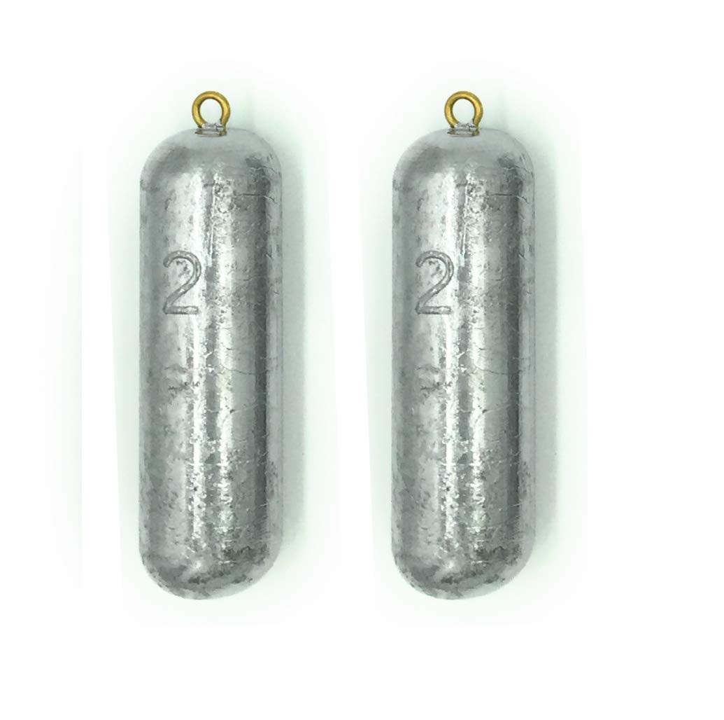 Deep Drop Fishing Lead Weight Sinker, 2lb-5lb Available, Fits in Rodholder, Made in The USA (2-2lb)