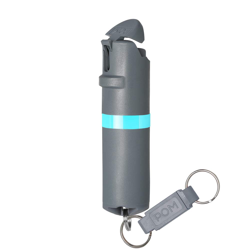 POM Pepper Spray Flip Top Keychain - Maximum Strength OC Spray Self Defenes - 25 Bursts, 10ft Range - Accurate Stream Pattern