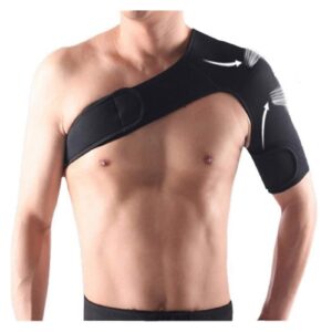 lanren adjustable elastic shoulder support brace basketball arm sleeve men safety sports injury guard posture corrector back protector (color : left shoulder)