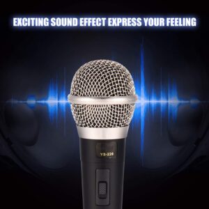 Karaoke Microphone, Dynamic Vocal Microphone for Speaker, Handheld Professional Wired Dynamic Microphone Clear Voice for Karaoke Vocal Music