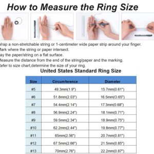 MZZJ BFF Ring for 2 Personazlied BFF Friendship Jewelry Pinky Promise Pinky Swear Minimalist Polish 6MM Black Stainless Steel Flat Stackable Knuckle Ring Band,Graduation Gift for Best Friends