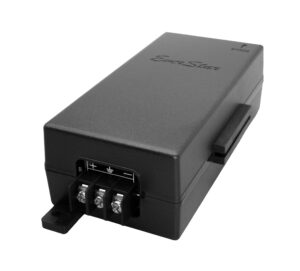 everstar ipoe-35w56gdw-at gigabit | 9-36v dc in | 56v 0.625a/35w dc poe+ out | dc-dc covertor + 802.3at poe+ mode a&b injector for epmp2000/3000, force400/425, q61, poe lighting | black