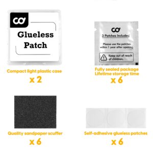 CyclingDeal Glueless Bike Bicycle Tire Patch Repair Kit with Sand Paper - Bicycle Inner Tube Puncture Patching - Flat Tube Repair Without Rubber or Glue - Great for MTB, Road & City Bikes Bicycles