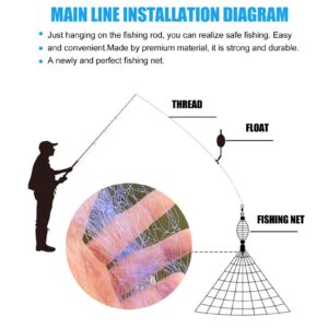 BESPORTBLE 10pcs Sticky Fishnet Floating Fishing Bottom Fishing Tool Outdoor Hook Fishing Kit Trapped Fish Net Fishnets Fishing Net Night Fishing Spring Net Overlord Bundle at Night