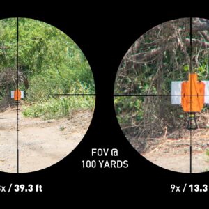 Monstrum 3-9x32 AO Rifle Scope with Illuminated Range Finder Reticle and Parallax Adjustment | ZR252 Quick Release Scope Mount | Bundle