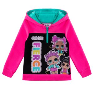 lol surprise dolls omg zip up hoodie pullover for kids pink/black hoodie for girls