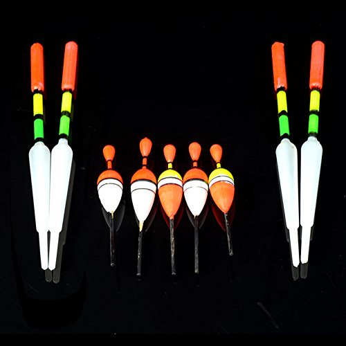 15PCs Fishing Floats Bobbers Slip Drift Tube Slide Slip Oval Sticks with Rubbers Assorted Sizes, Fishing Gears for Bass Trout Salmon Attractants Frogs, Fishing Accessories, Gifts for Men Fisherman