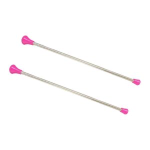 oiloda twirling baton 21 inches marching baton spinning dance baton metal gymnastics parade stick for child in majorette 2 pack pink