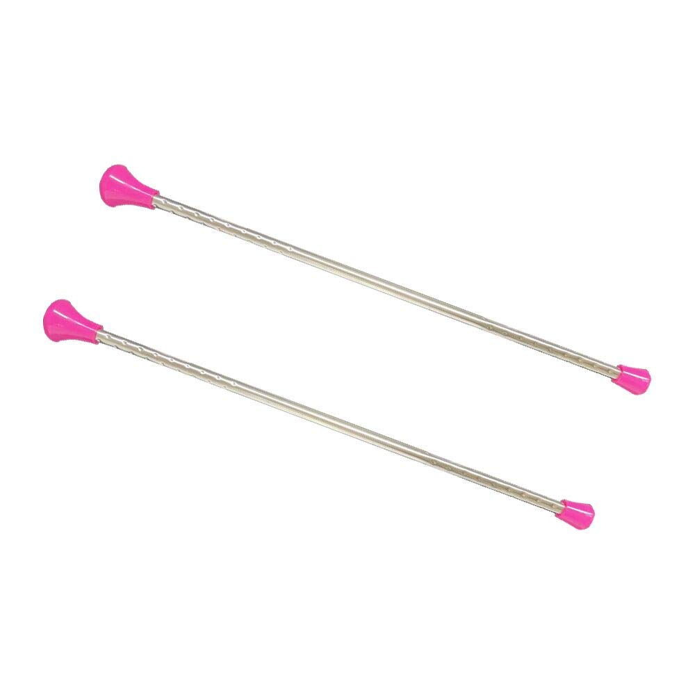 Oiloda Twirling Baton 21 Inches Marching Baton Spinning Dance Baton Metal Gymnastics Parade Stick for Child in Majorette 2 pack pink