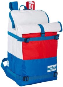 babolat evo 3 + 3 tennis backpack (white/blue/red)