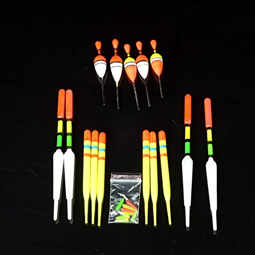 15PCs Fishing Floats Bobbers Slip Drift Tube Slide Slip Oval Sticks with Rubbers Assorted Sizes, Fishing Gears for Bass Trout Salmon Attractants Frogs, Fishing Accessories, Gifts for Men Fisherman