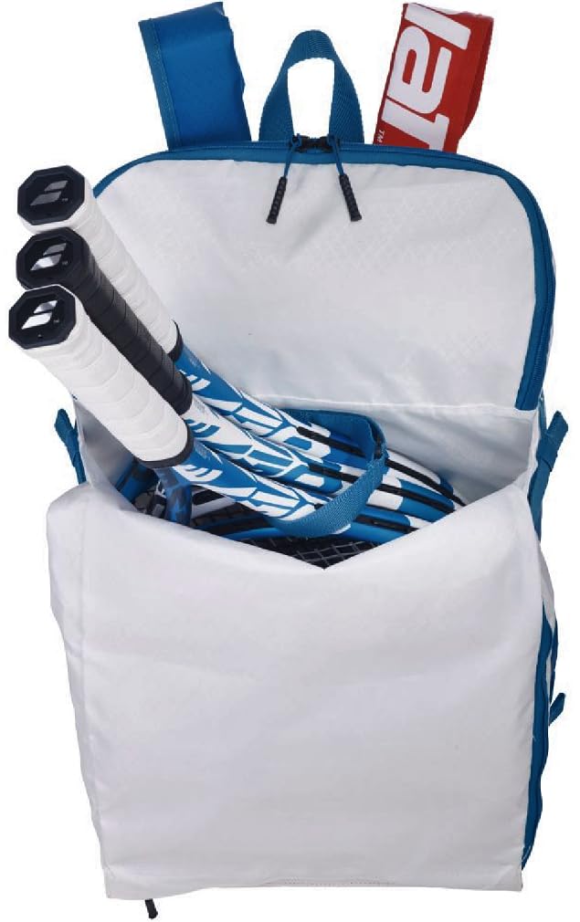 Babolat EVO 3 + 3 Tennis Backpack (White/Blue/Red)