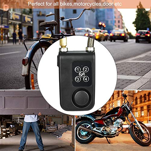 Bicycle Chain Lock, Motorcycle Alarm Lock, Alarm Lock, Road Bike for Indoor and Outdoor use for Electric Bike Motorcycle