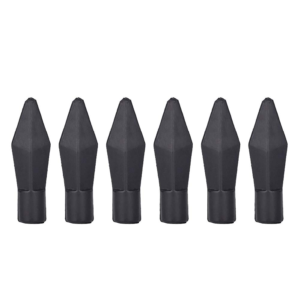 ccHuDE 25 Pcs Soft Rubber Practice Arrowhead Safety Glue On Target Arrow Tips for Shooting Practice Hunting Game