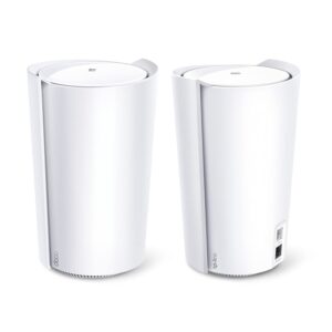 tp-link ax6600 deco tri-band wifi 6 mesh system(deco x90) - covers up to 6000 sq.ft, replaces routers and extenders, ai-driven and smart antennas, 2-pack