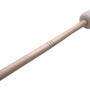 Jiayouy 14.17" Bass Drum Mallet Stick Timpani Mallets Wool Felt Head & Wood Handles Drum Stick Percussion Instrument Band Accessory 1Pcs