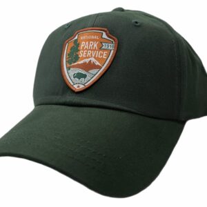 PNW Wonderland Apparel National Park Service Hat Dad Cap Ultra Comfy with National Park Service Woven Patch Unisex (Green), One Size