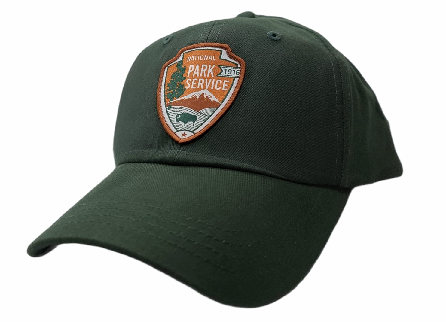 PNW Wonderland Apparel National Park Service Hat Dad Cap Ultra Comfy with National Park Service Woven Patch Unisex (Green), One Size