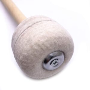 Jiayouy 14.17" Bass Drum Mallet Stick Timpani Mallets Wool Felt Head & Wood Handles Drum Stick Percussion Instrument Band Accessory 1Pcs