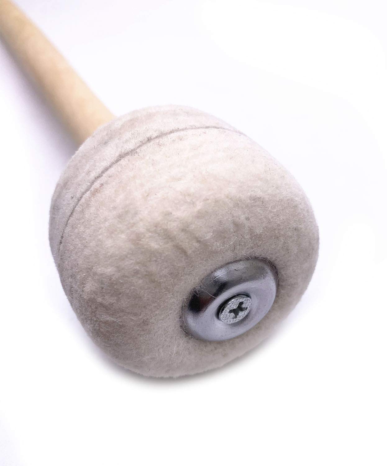 Jiayouy 14.17" Bass Drum Mallet Stick Timpani Mallets Wool Felt Head & Wood Handles Drum Stick Percussion Instrument Band Accessory 1Pcs