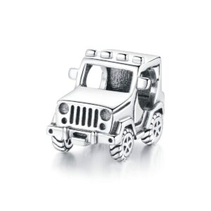 voroco sterling silver charm for bracelets motorcycle bicycle truck bus car charms bead transportation series for woman men jewelry gifts