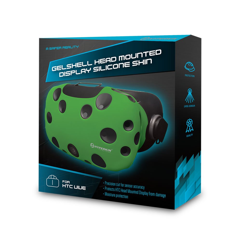 Hyperkin GelShell Headset Silicone Skin for HTC Vive (Green) & GelShell Headset Silicone Skin for HTC Vive (Red)