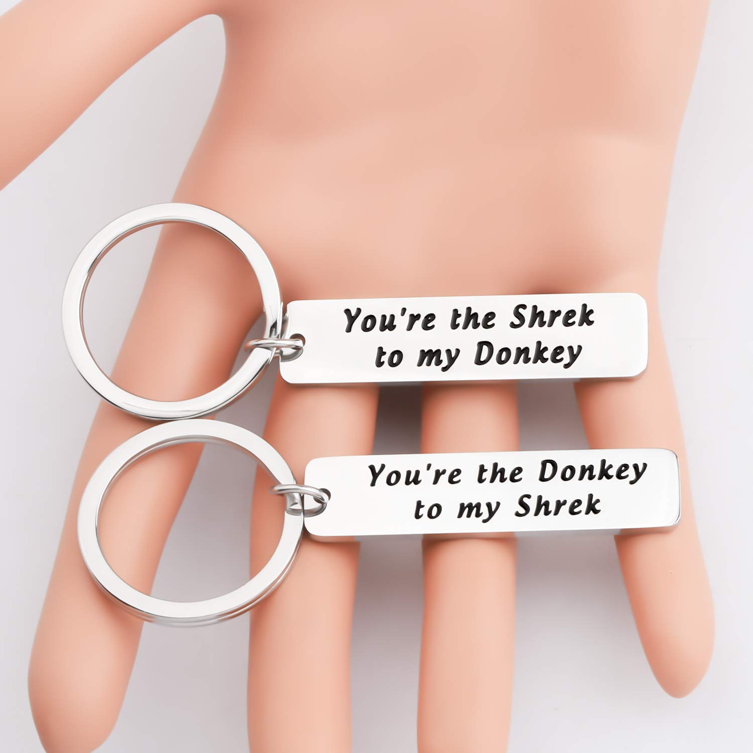 FOTAP You're Donkey to My Shrek Keychain Set Shrek Fans Gift (Shrek and Donkey)