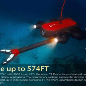 200M Underwater Drone ROV Robot with 4K UHD Action Camera Remote Control Shooting Under Water Camera Unmanned Submarine for Diving Fishing (200m)