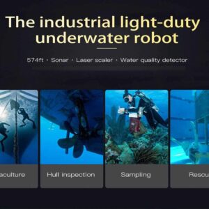 200M Underwater Drone ROV Robot with 4K UHD Action Camera Remote Control Shooting Under Water Camera Unmanned Submarine for Diving Fishing (200m)