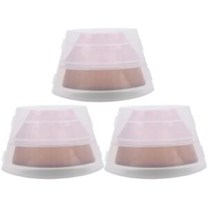 3pcs foundation brush blush brush used for mixing liquids, creams, concealers, easy to carry(pink)