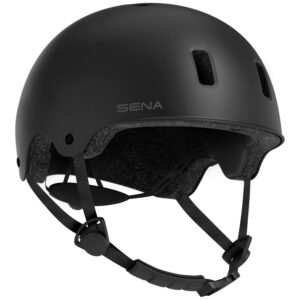 Sena Rumba Bluetooth Smart Helmet for BMX, Skating, Skateboarding, Scooter, and E-Bike (Matte Black, Large)