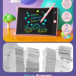 ORSEN Colorful 8.5 Inch LCD Writing Tablet for Kids, Electronic Sketch Drawing Pad Doodle Board, Toddler Travel Learning Educational Toys Activity Games Birthday Gifts for 3 4 5 6 7 8 Year Old Girls