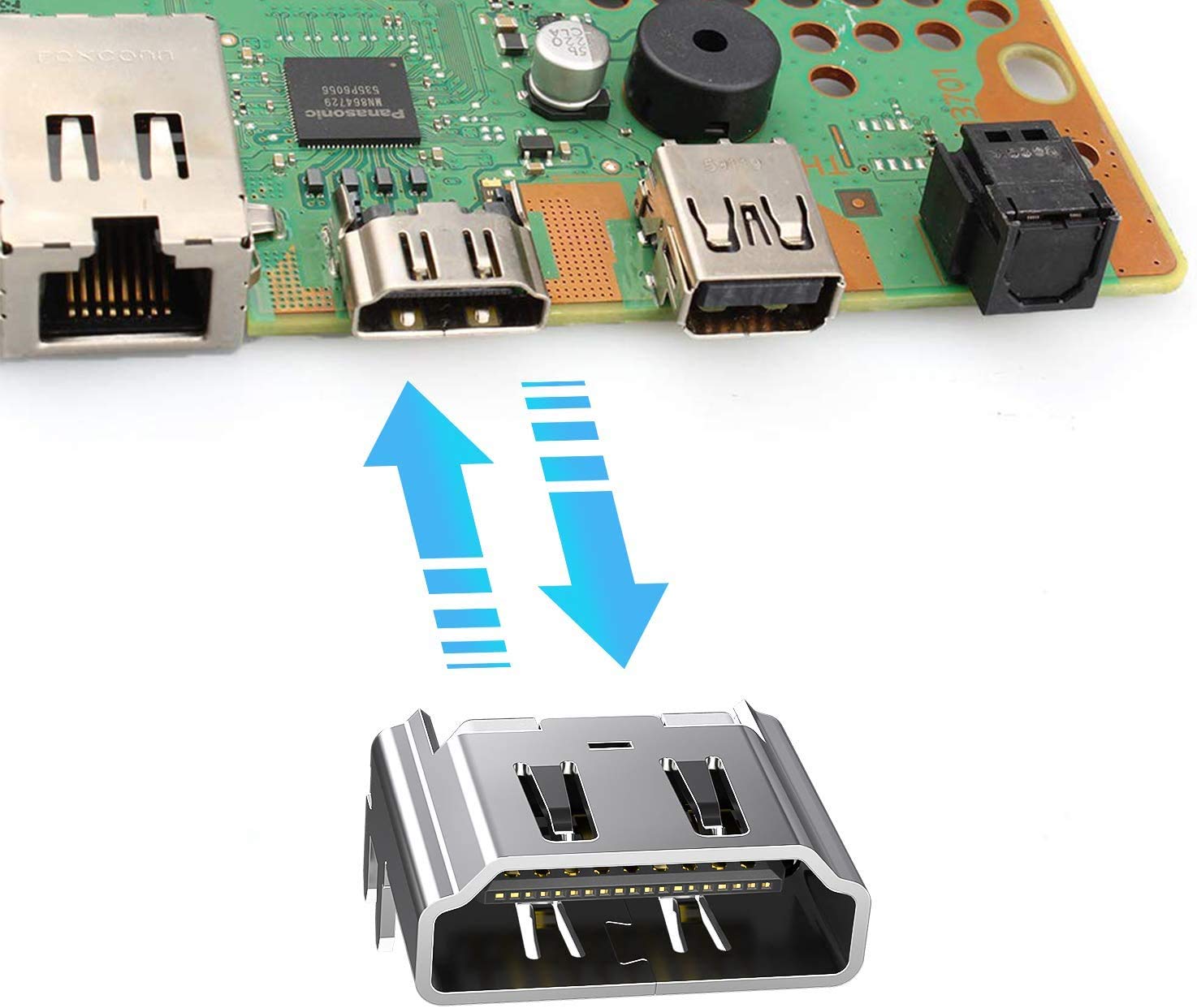 SUPGEAR 1pcs HDMI Port Socket Interface Connector Replacement for Playstation 5 PS5