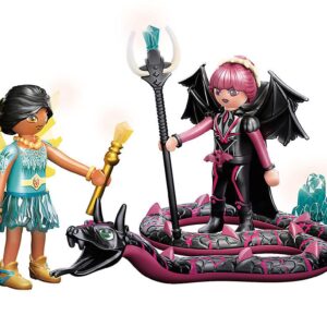 Playmobil Adventures of Ayuma Crystal Fairy and Bat Fairy with Soul Animals