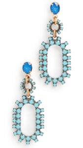 elizabeth cole women's rhiannon earrings, turquoise, floral, one size