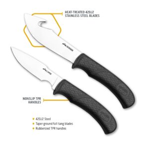 OUTDOOR EDGE Game-Pro 11-Piece Butcher Knife Set | Caping & Boning Knives, Skinning Knife, Bone Saw, Game Shears, Knife Sharpener & Rib Spreader in Hard-Side Case | Essential Deer & Elk Hunting Gear