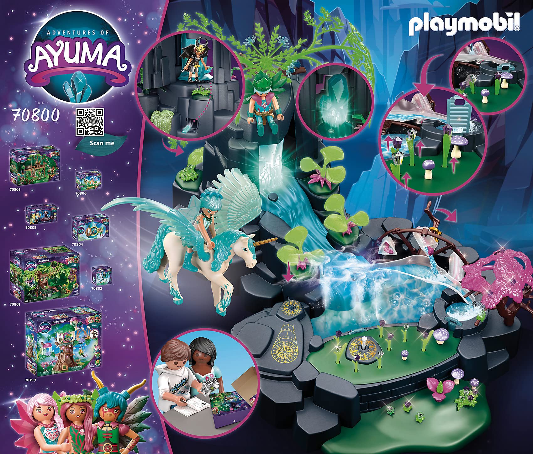 Playmobil Adventures of Ayuma Crystal Fairy and Bat Fairy with Soul Animals