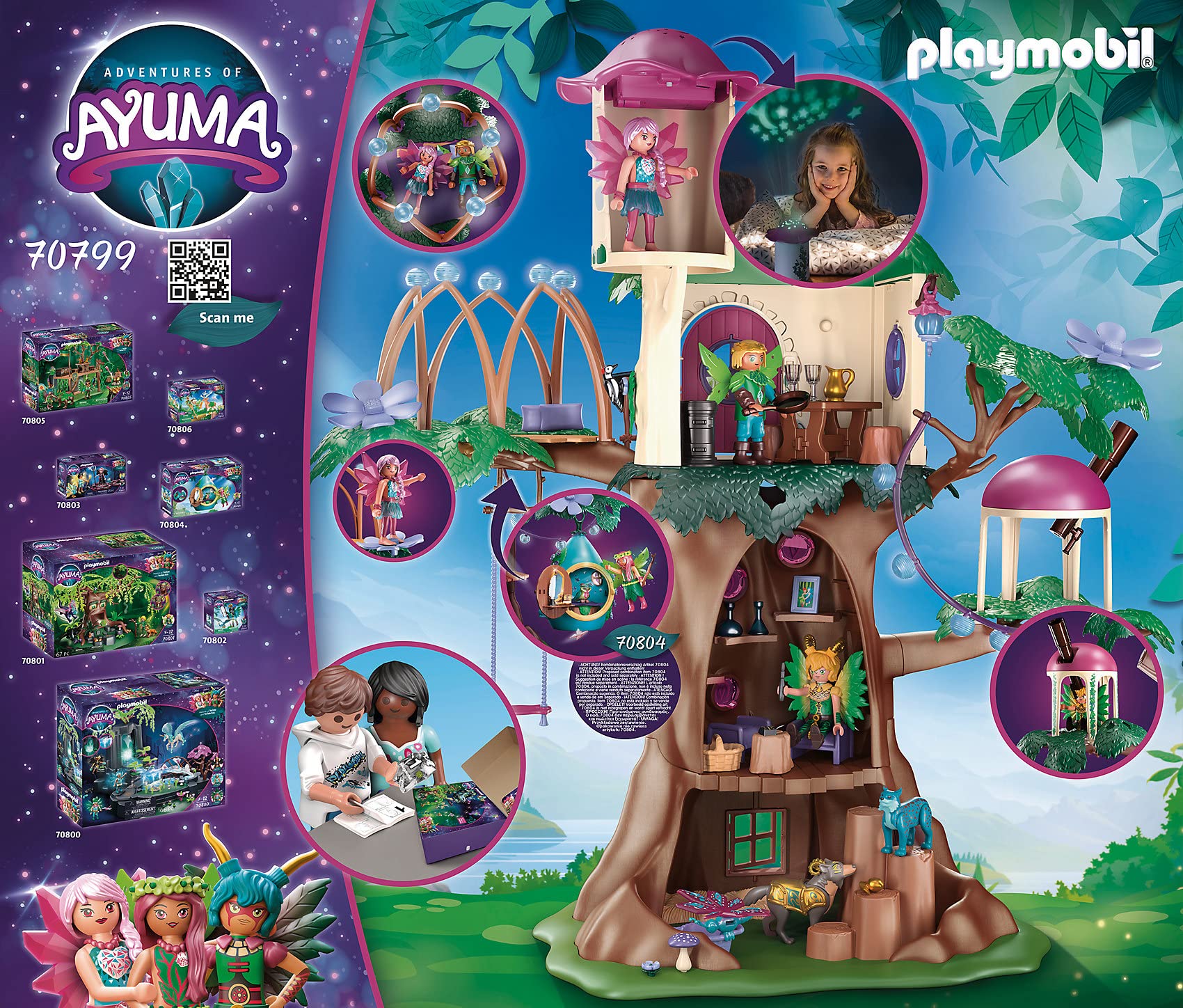 Playmobil Adventures of Ayuma Crystal Fairy and Bat Fairy with Soul Animals