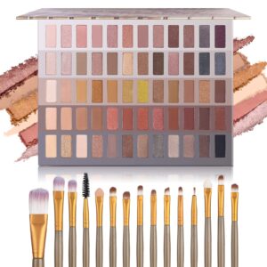 ucanbe luxury gathering neutral eyeshadow makeup palette, naked shimmer matte metallic glitter subtle eyes shadow,high pigmented nudes creamy smokey pallet set