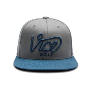 vice golf crew cap blue/grey | golf cap | one size fits all | unisex