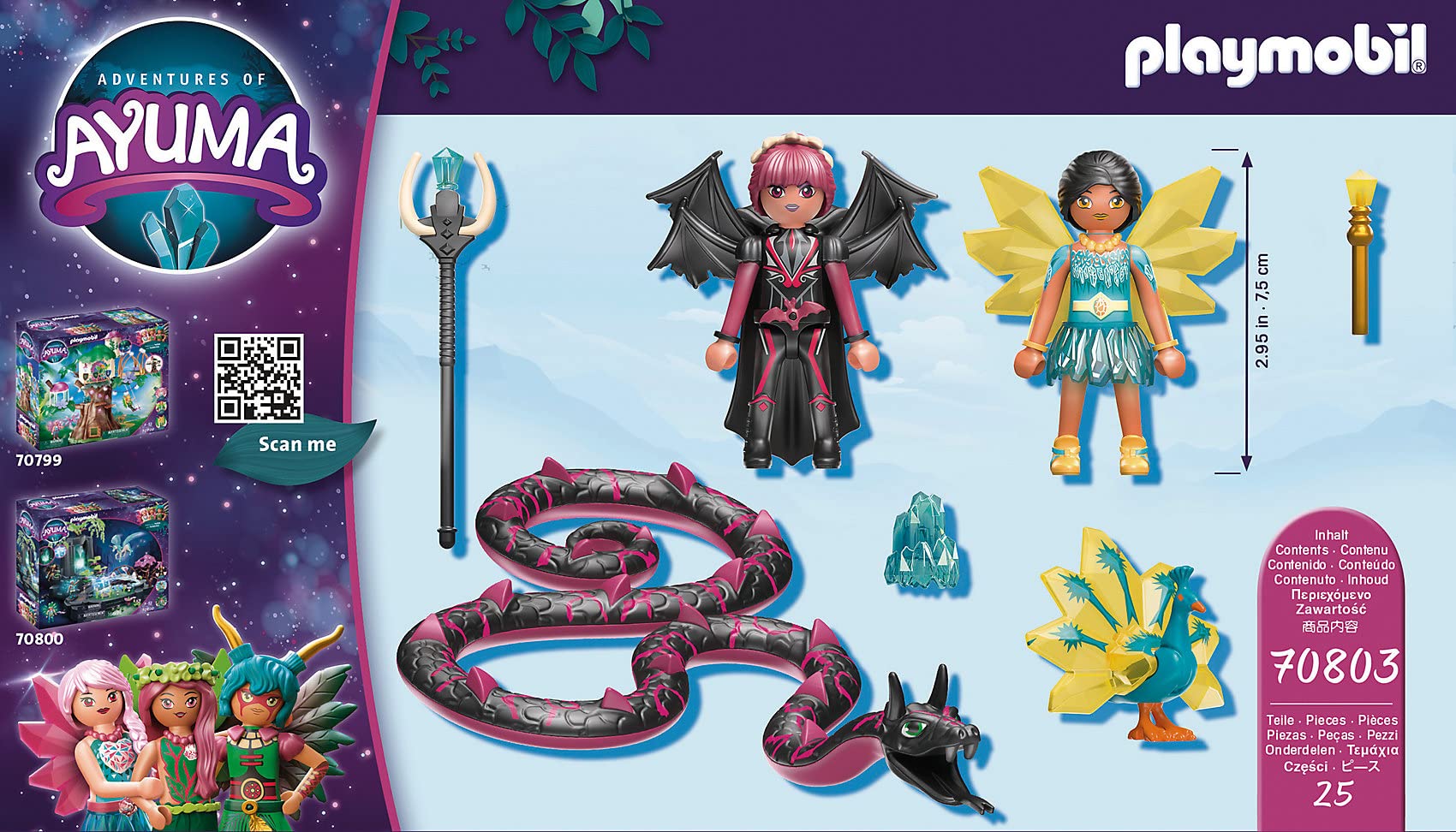 Playmobil Adventures of Ayuma Crystal Fairy and Bat Fairy with Soul Animals