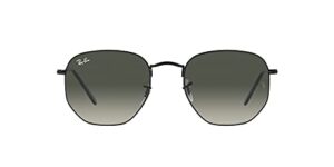 ray-ban rb3548 hexagonal sunglasses, black/grey gradient, 54 mm