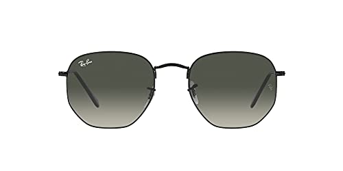 Ray-Ban RB3548 Hexagonal Sunglasses, Black/Grey Gradient, 54 mm